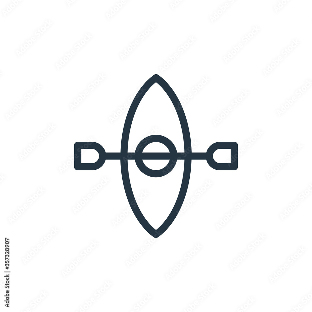 kayak vector icon. kayak editable stroke. kayak linear symbol for use ...