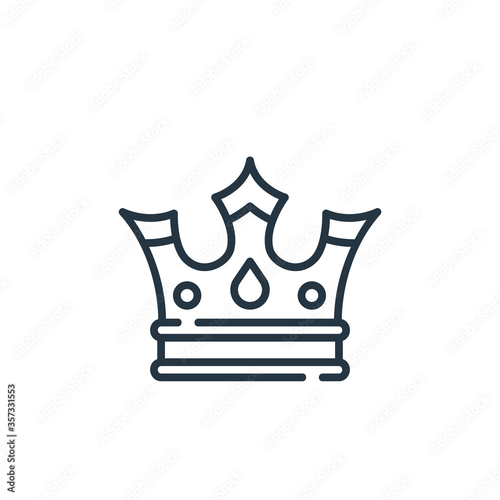 crown vector icon. crown editable stroke. crown linear symbol for use ...