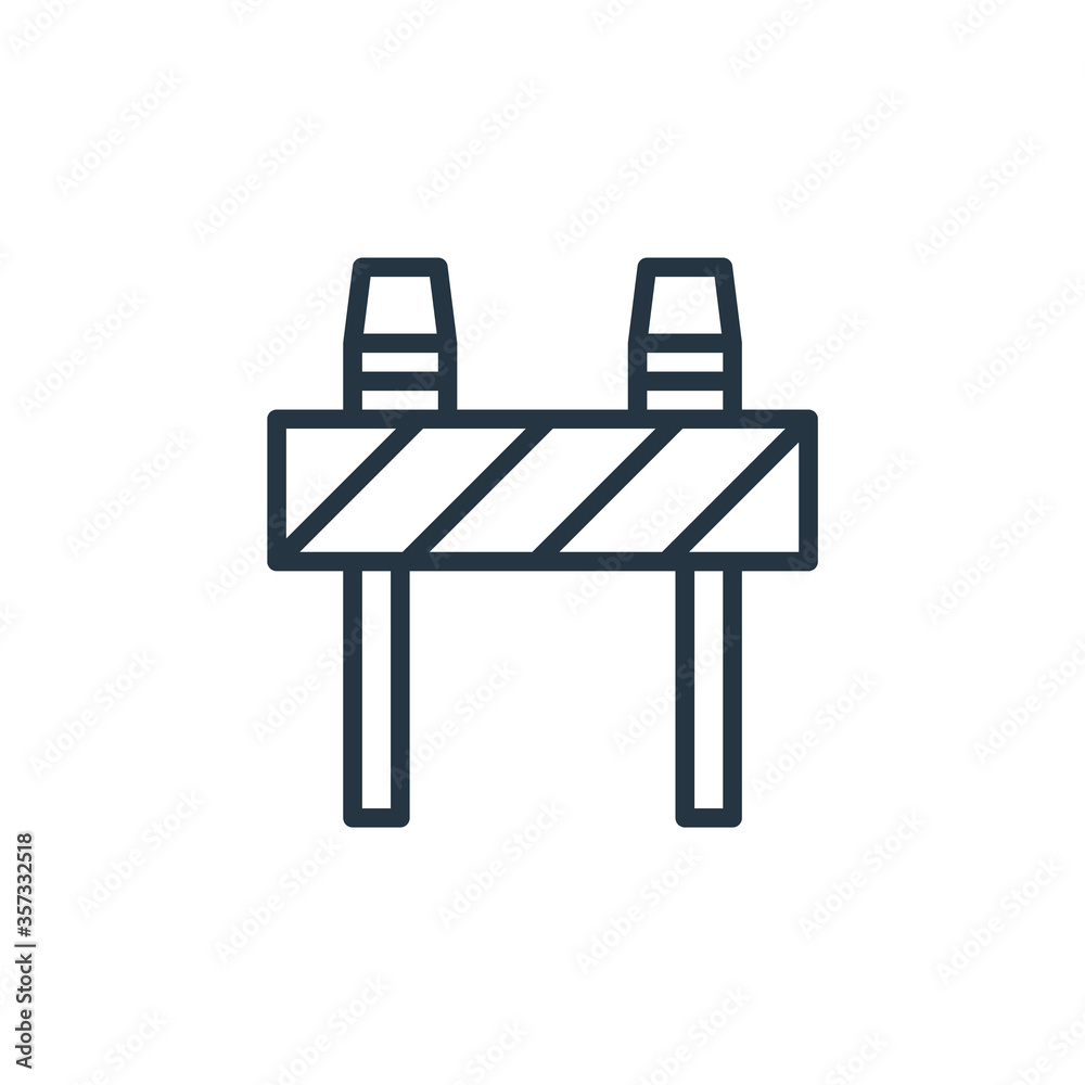 road block vector icon. road block editable stroke. road block linear ...