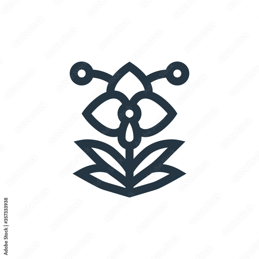 orchid vector icon. orchid editable stroke. orchid linear symbol for ...