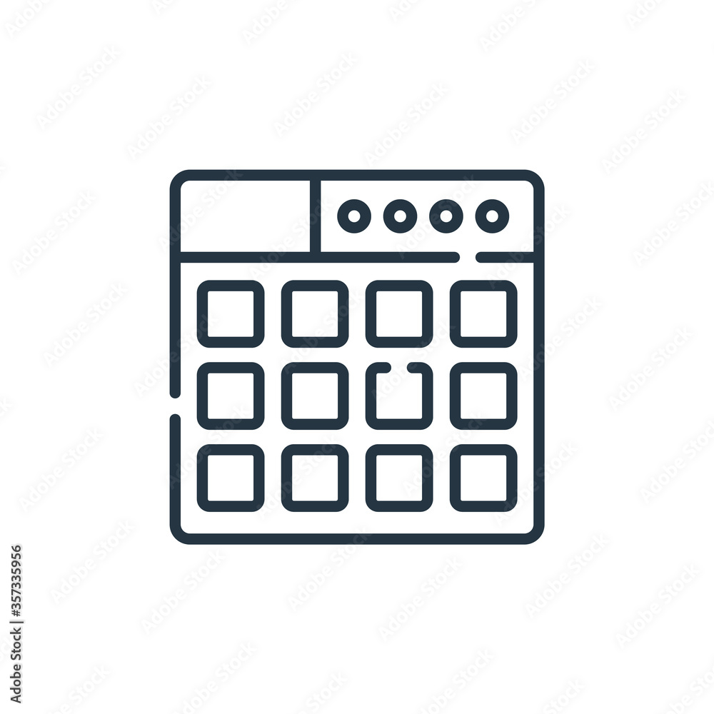 launchpad vector icon. launchpad editable stroke. launchpad linear ...