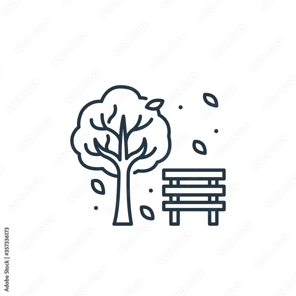 park vector icon. park editable stroke. park linear symbol for use on ...