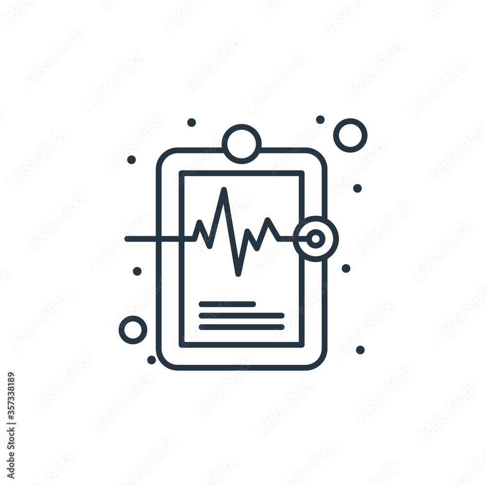 medical record vector icon. medical record editable stroke. medical ...