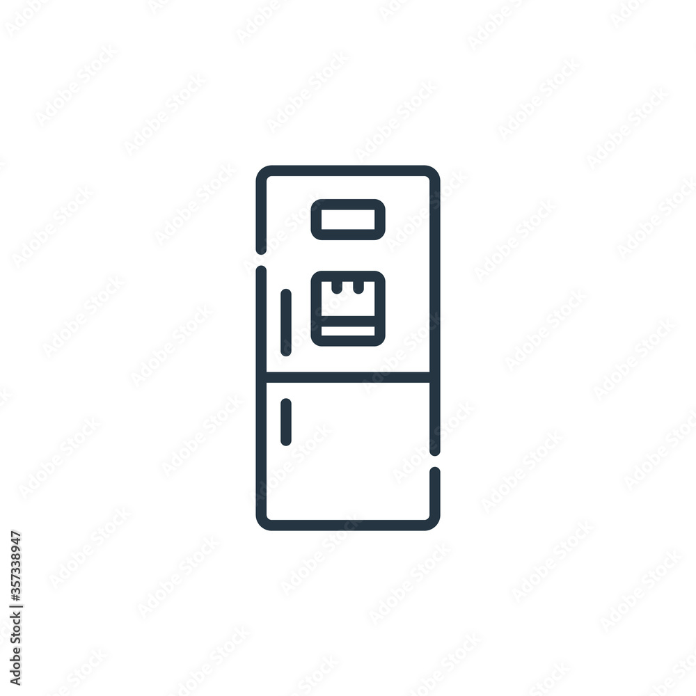 fridge vector icon. fridge editable stroke. fridge linear symbol for ...