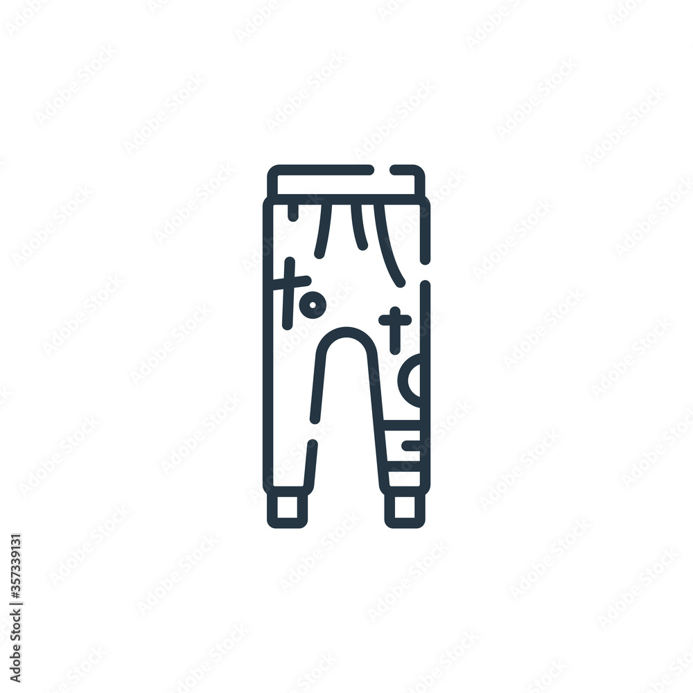 training pants vector icon. training pants editable stroke. training ...