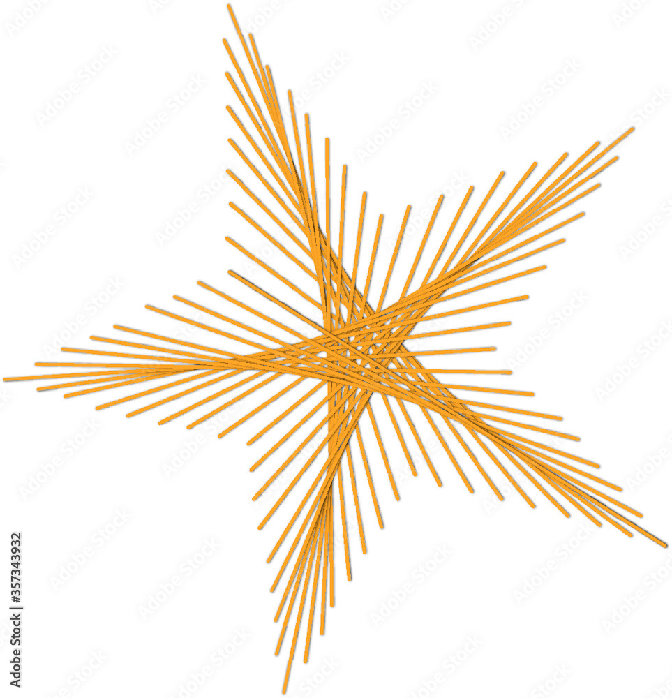 golden star, vector drawing with lines Stock Vector | Adobe Stock