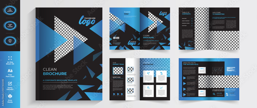 abstract Brochure Magazine layout flyer template, with premium vector ...