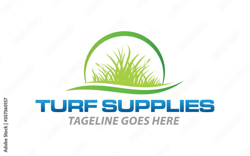 Turf Supplies logo design template for your business Stock Vector ...