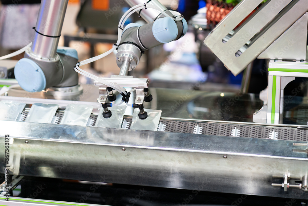 automatic packing production line Stock Photo | Adobe Stock