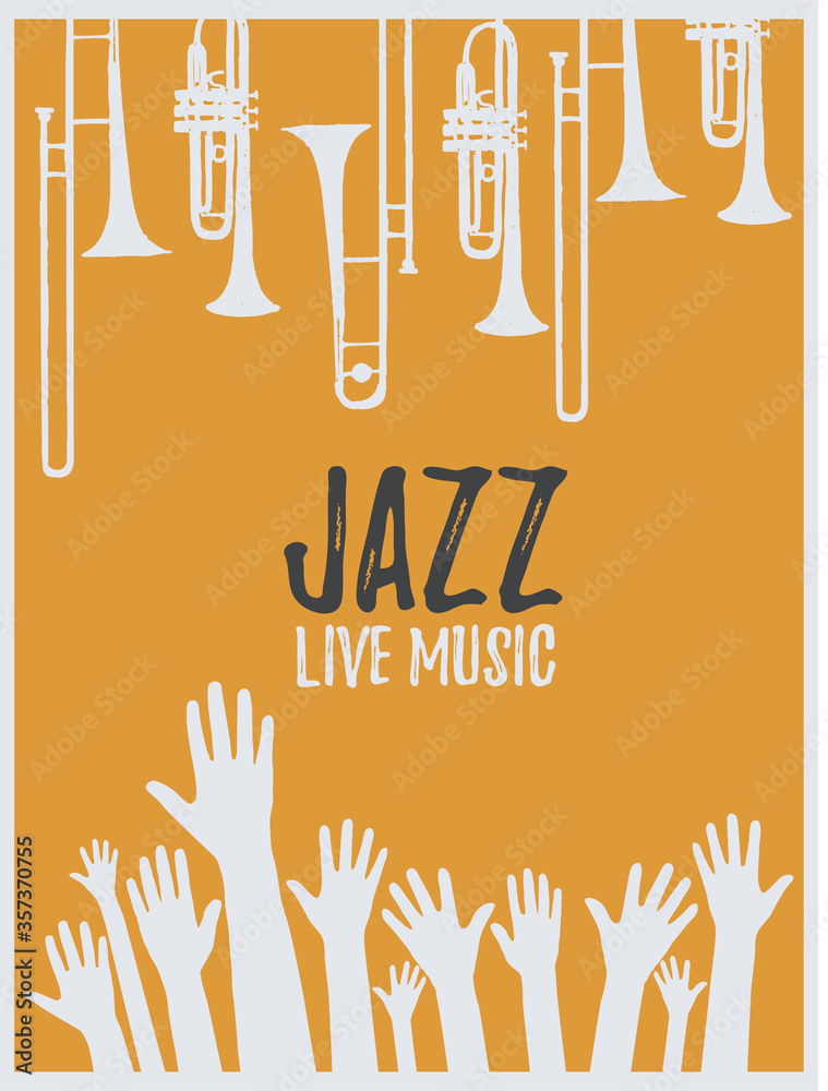 Grafika wektorowa Stock: Music promotional poster with musical ...