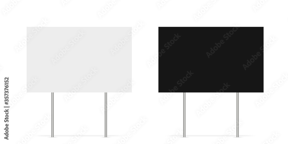 Yard sign vector isolated blank element. Copy space. Horizontal ...