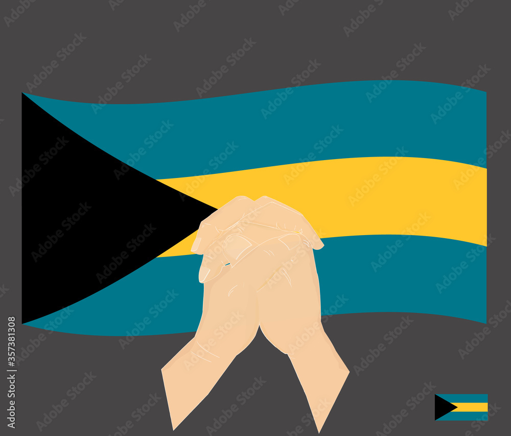Praying hands with Bahamas National Flag, Pray for Bahamas, Save ...