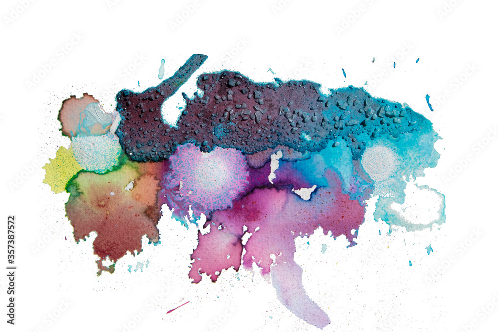 Abstract hand drawn watercolor textured background. Color splash with ...