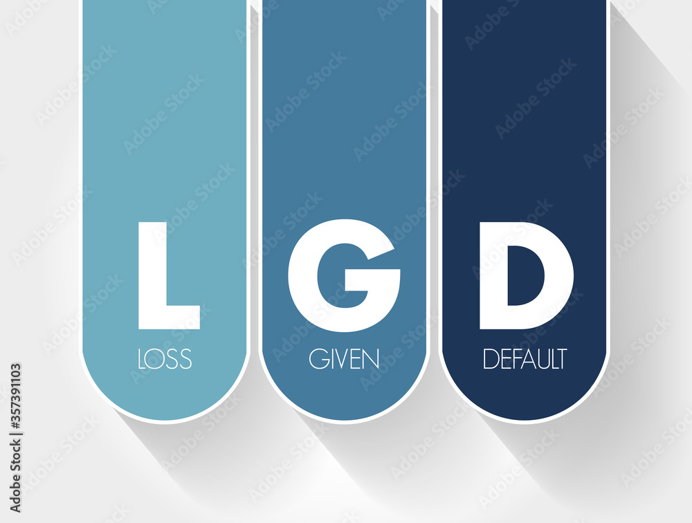 LGD - Loss Given Default acronym, business concept background Stock ...
