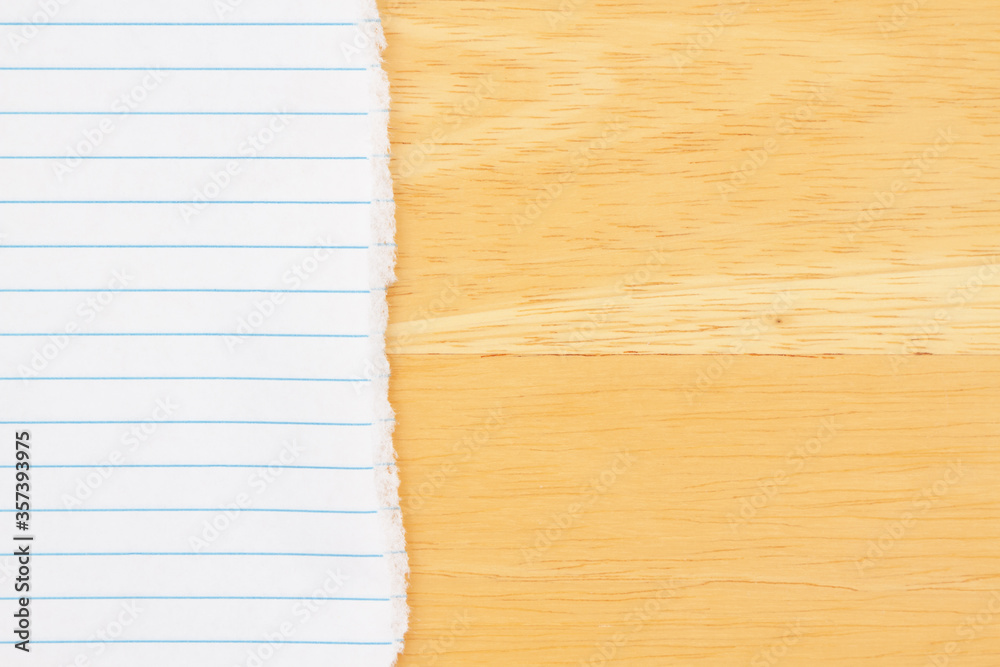 School background with lined paper on a desk Stock Photo | Adobe Stock