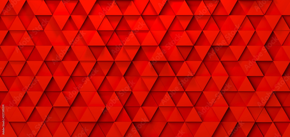 Horizontal texture and background of red volumetric equilateral ...
