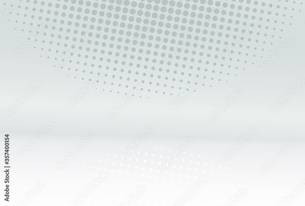 Halftone white & grey background. vector design concept. Abstract white ...