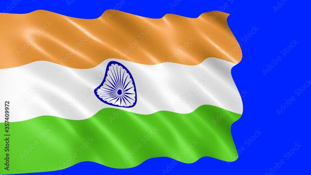 Indian flag waving in the wind. Realistic flag background. Looped ...