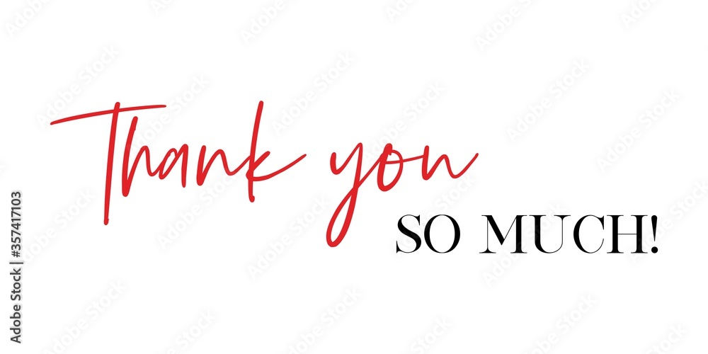 Thank you so much! vector quote Stock Vector | Adobe Stock