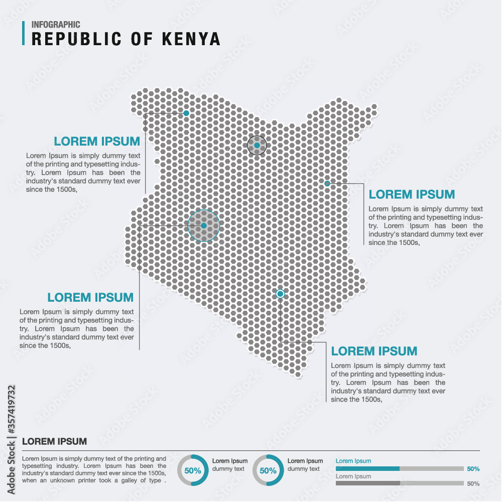 Kenya Country Map Infographics Vector With Pointer Marks And Circle kenya-country-map-infographics-vector-with-pointer-marks-and-circle