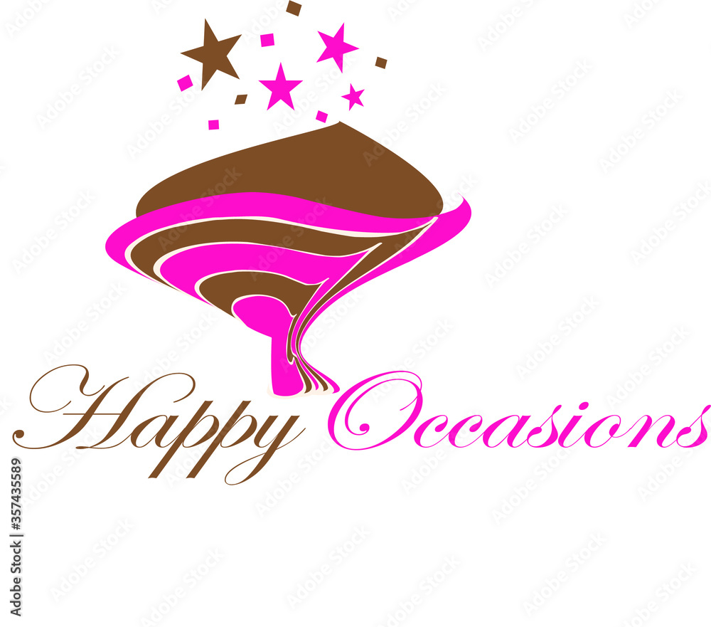 vector illustration of a happy occasions card Stock Vector | Adobe Stock