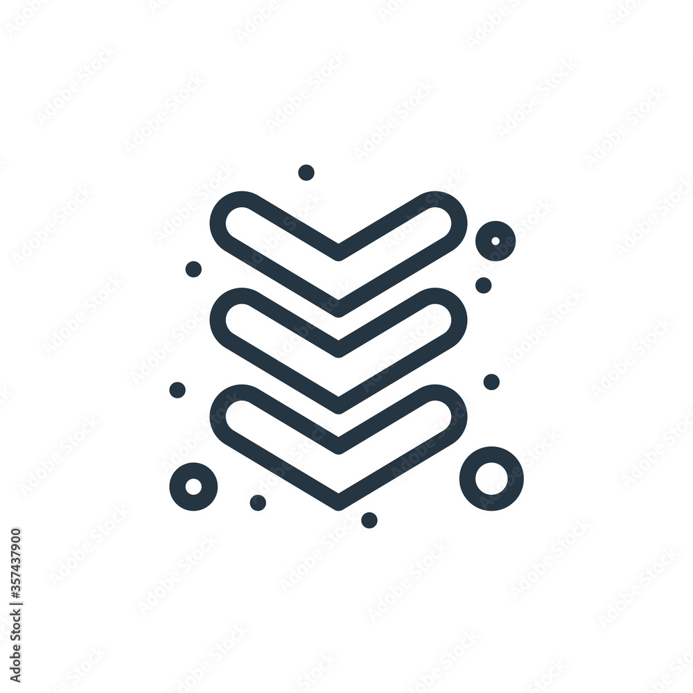 down arrow vector icon. down arrow editable stroke. down arrow linear ...