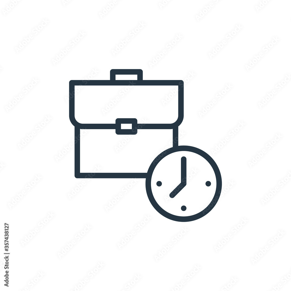 working hours vector icon. working hours editable stroke. working hours ...