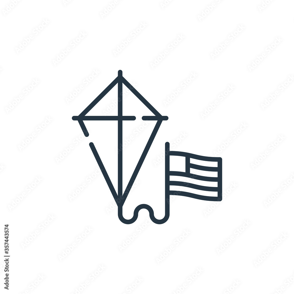 kite vector icon. kite editable stroke. kite linear symbol for use on ...