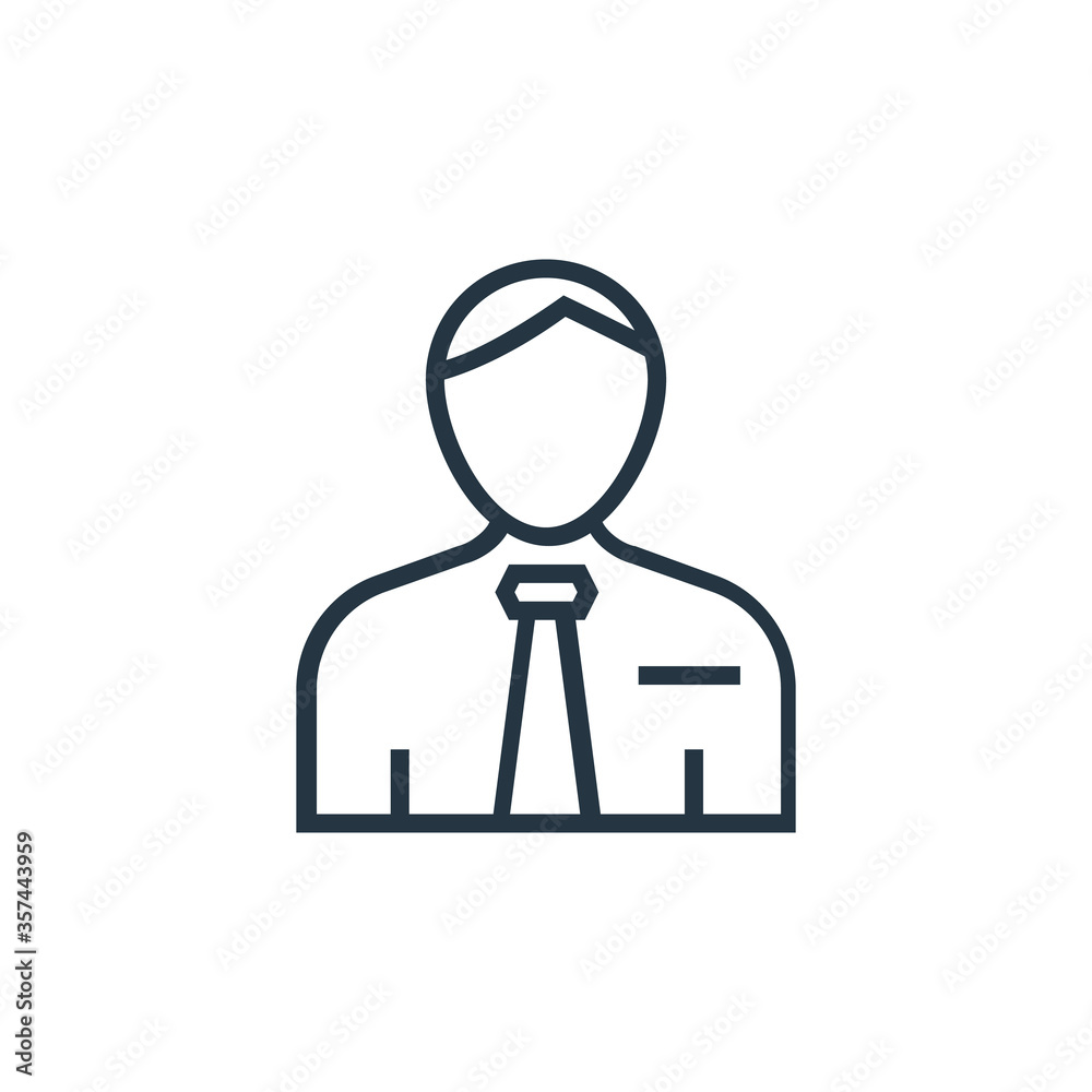 manager vector icon. manager editable stroke. manager linear symbol for ...