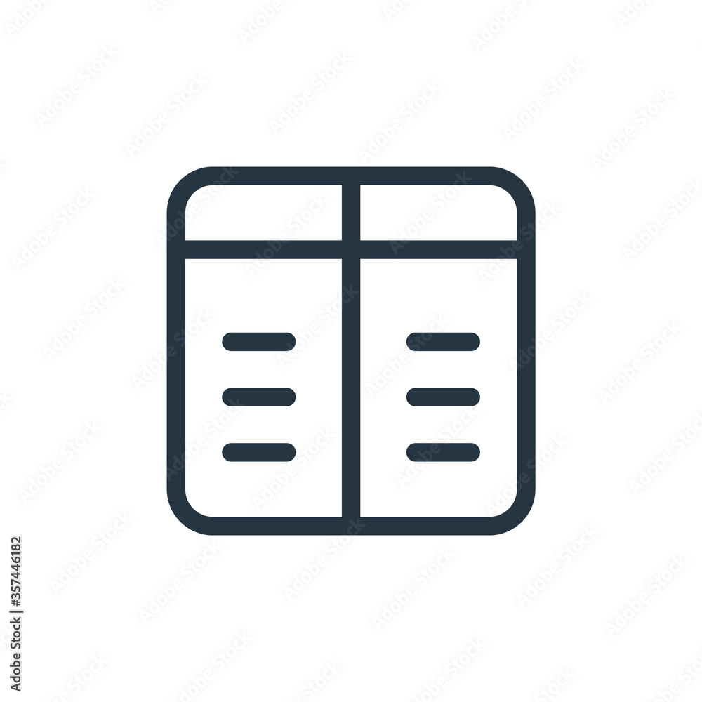 table vector icon. table editable stroke. table linear symbol for use ...