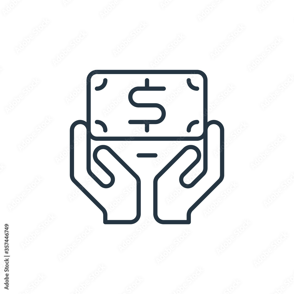 money saving vector icon. money saving editable stroke. money saving ...