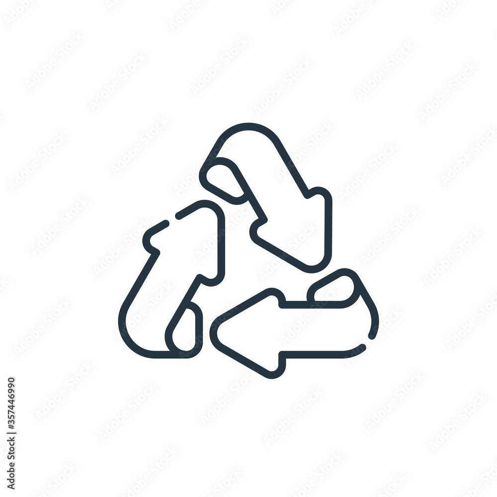recycle vector icon. recycle editable stroke. recycle linear symbol for ...