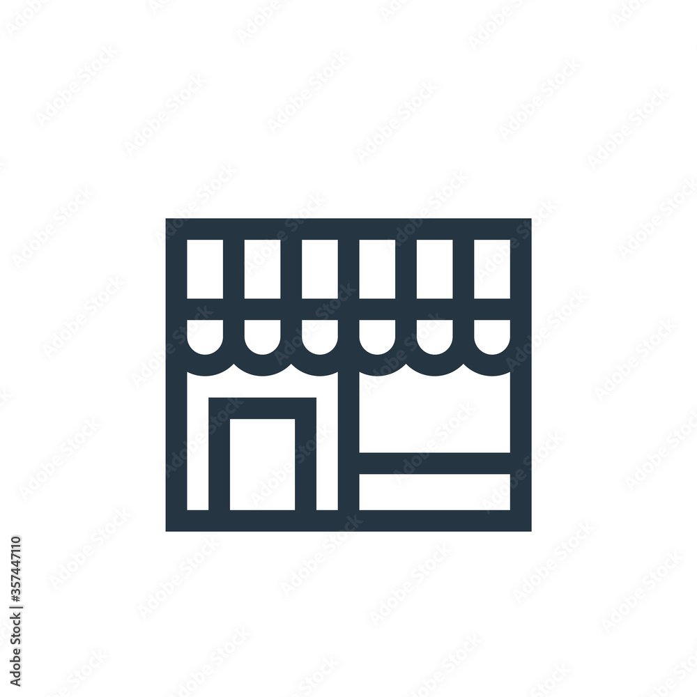 shop vector icon. shop editable stroke. shop linear symbol for use on ...