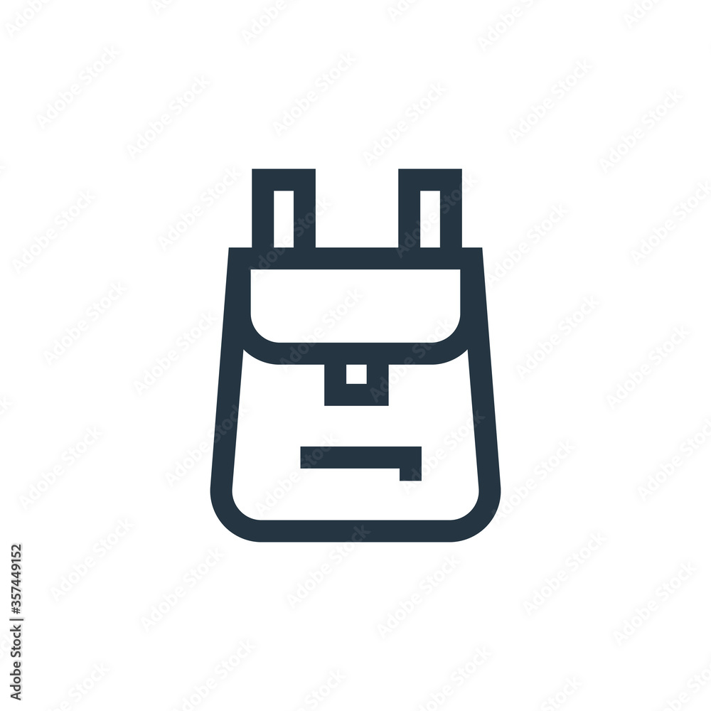 backpack vector icon. backpack editable stroke. backpack linear symbol ...