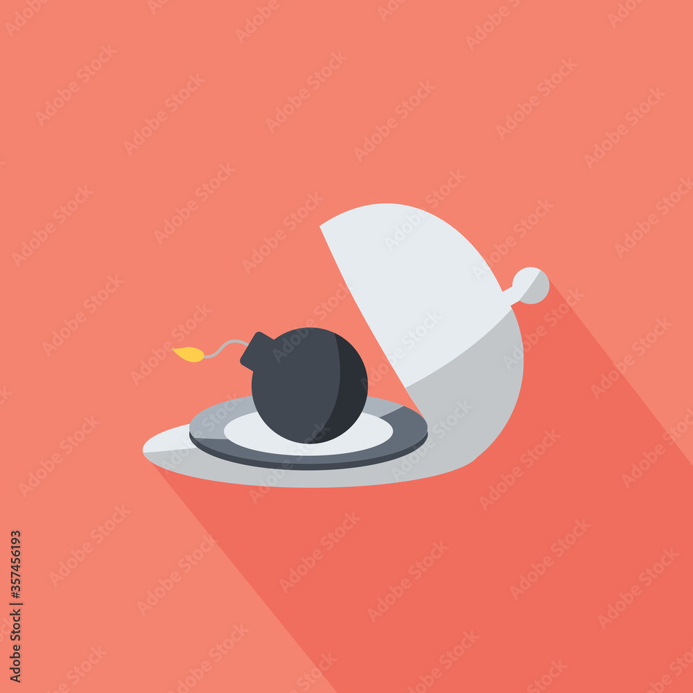 Vetor de hot & warm food. logo for restaurant menu. explosion icon flat ...