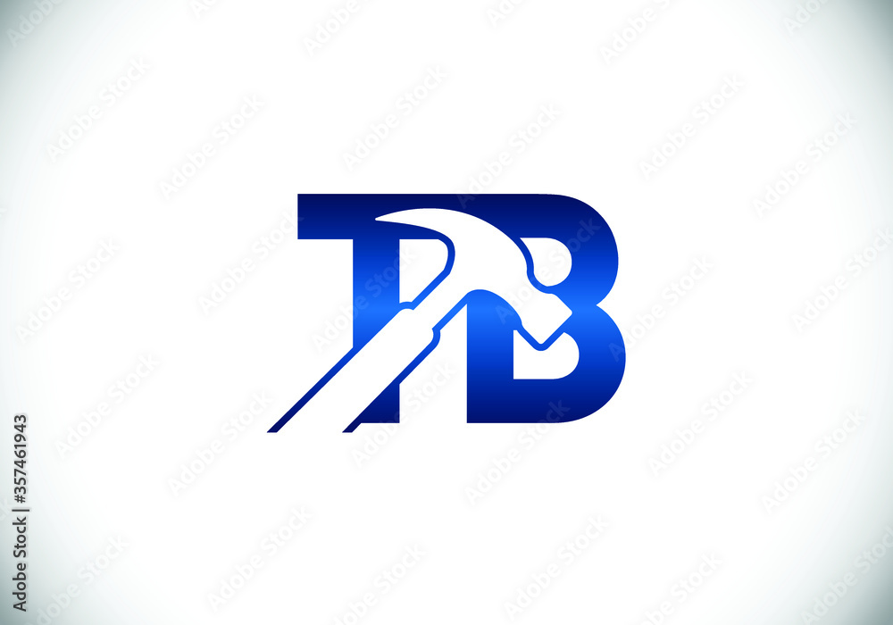 Initial Monogram Letter T B Logo Design Vector Template. T B Letter ...