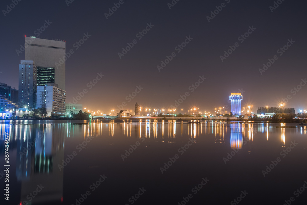 Jeddah City Center - Al Balad Night View, Jeddah Saudi Arabia Stock ...