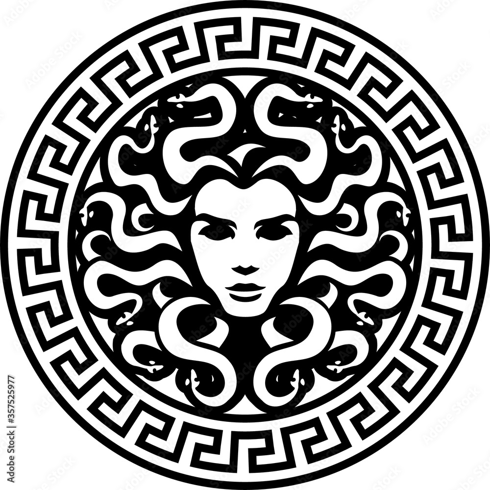 medusa circle logo Stock Vector | Adobe Stock