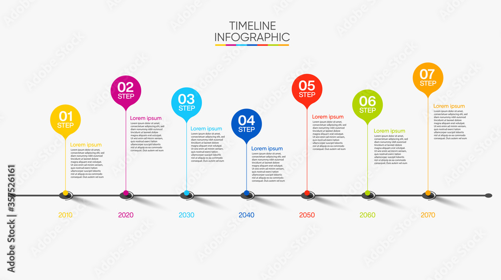 Business data visualization. timeline infographic icons designed for ...