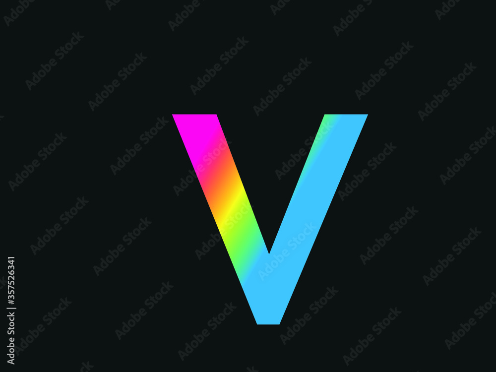 Capital letter V vector image Stock Vector | Adobe Stock