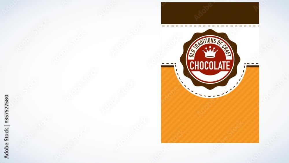 Vidéo Stock parcel art for craftsmanship chocolate arriving from ...