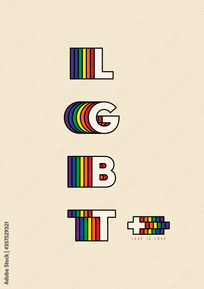 LGBTQ community pride month poster design template background with ...
