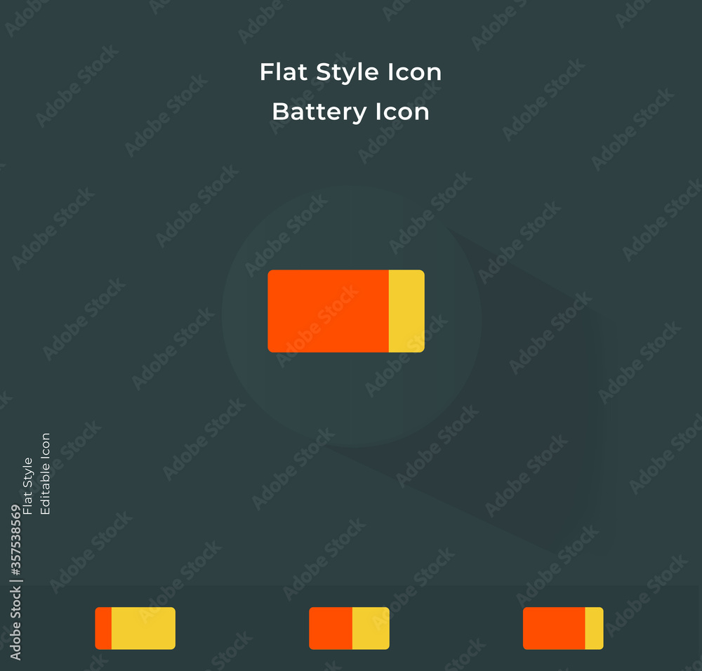 Battery icons set in flaticon style for using in mobile, website, ui ...