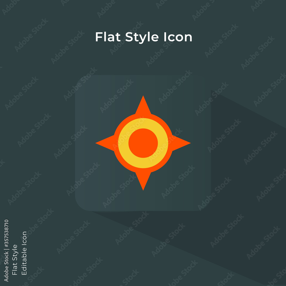 Location icon, Pin sign, navigation map symbol, gps sign, compass icon ...