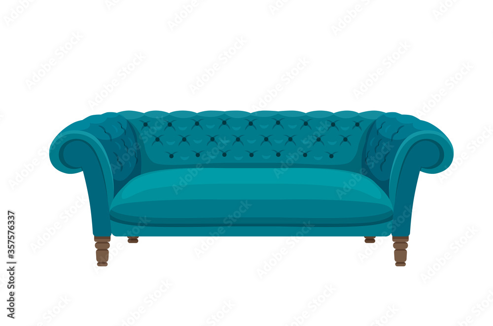 Sofa and couches colorful cartoon illustration Stock Vector | Adobe Stock