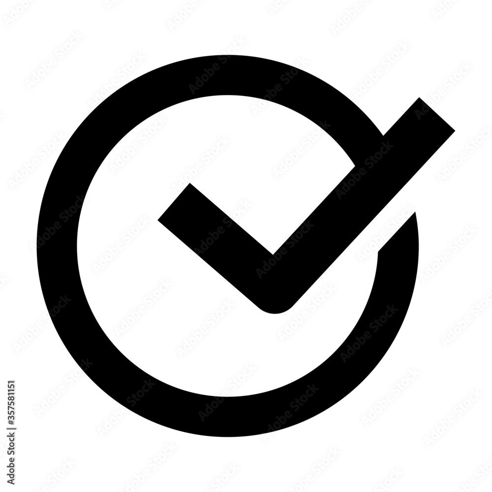 Tick mark symbol in vector format Stock Vector | Adobe Stock
