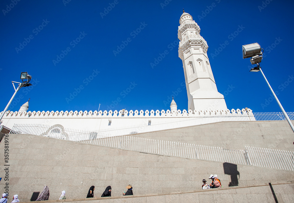 Quba Mosque, the first mosque build by prophet Muhammad in Medina ...