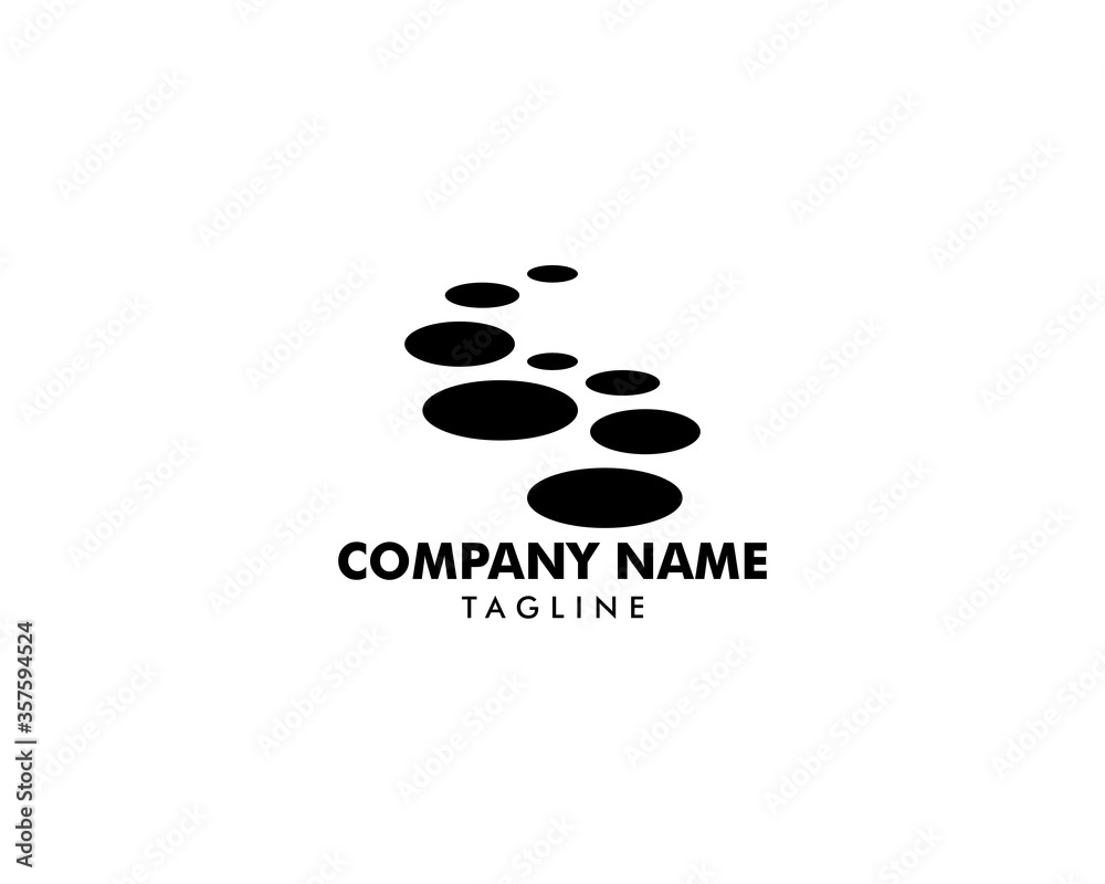 Stepping Stone Logo Template Design Stock Vector | Adobe Stock