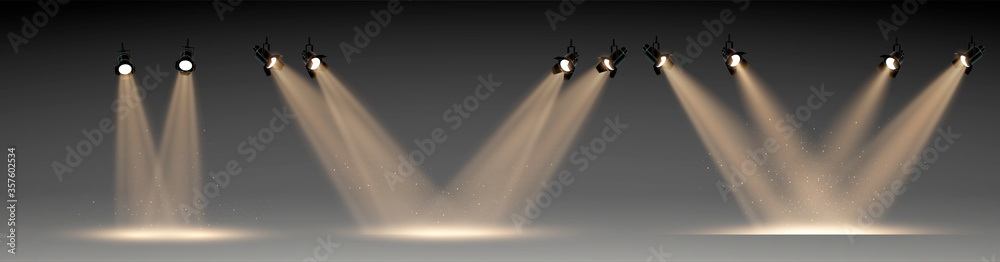 Projector. Scene illumination big collection, transparent effects ...