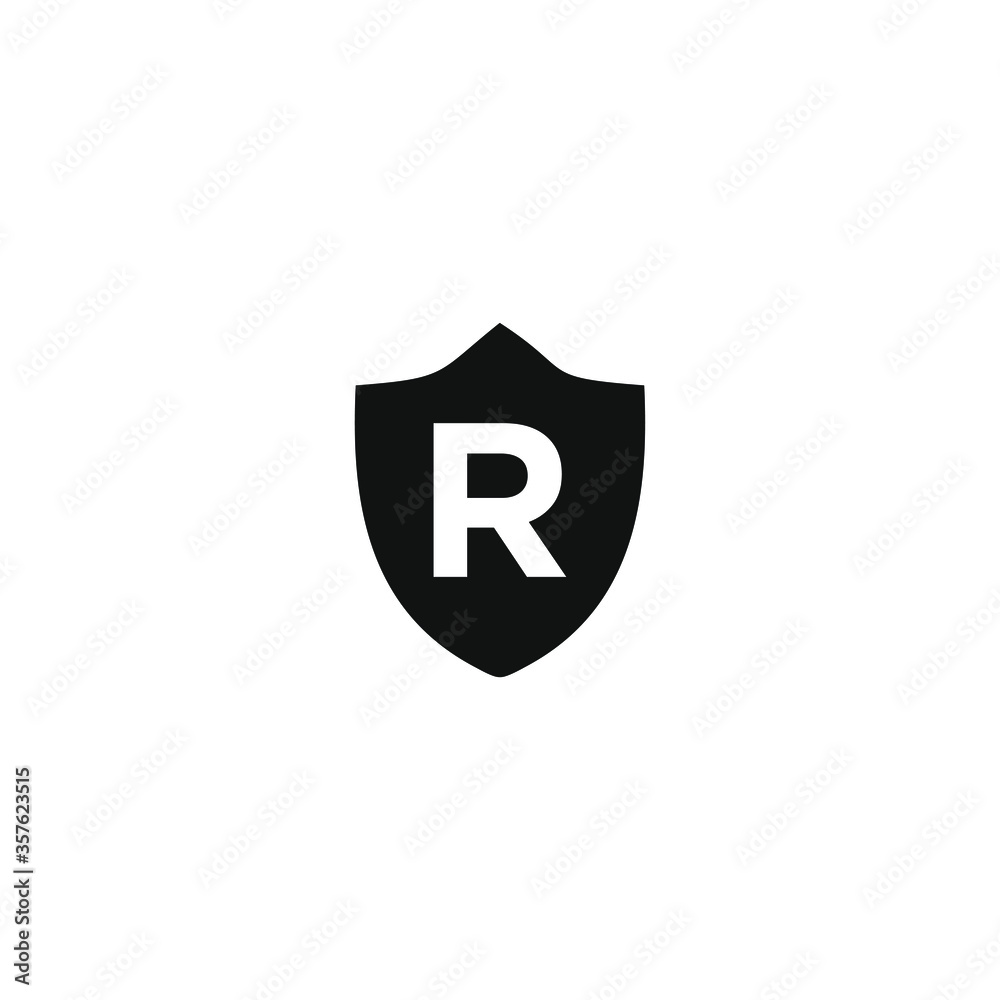 Initial R Based Sheild Logo Design Vector For Business Letter R Logo initial-r-based-sheild-logo-design-vector-for-business-letter-r-logo